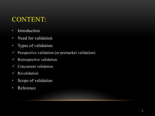 Introduction and scope of validation | PPTX
