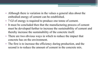 Introduction and sustainable development in concrete technology | PPT