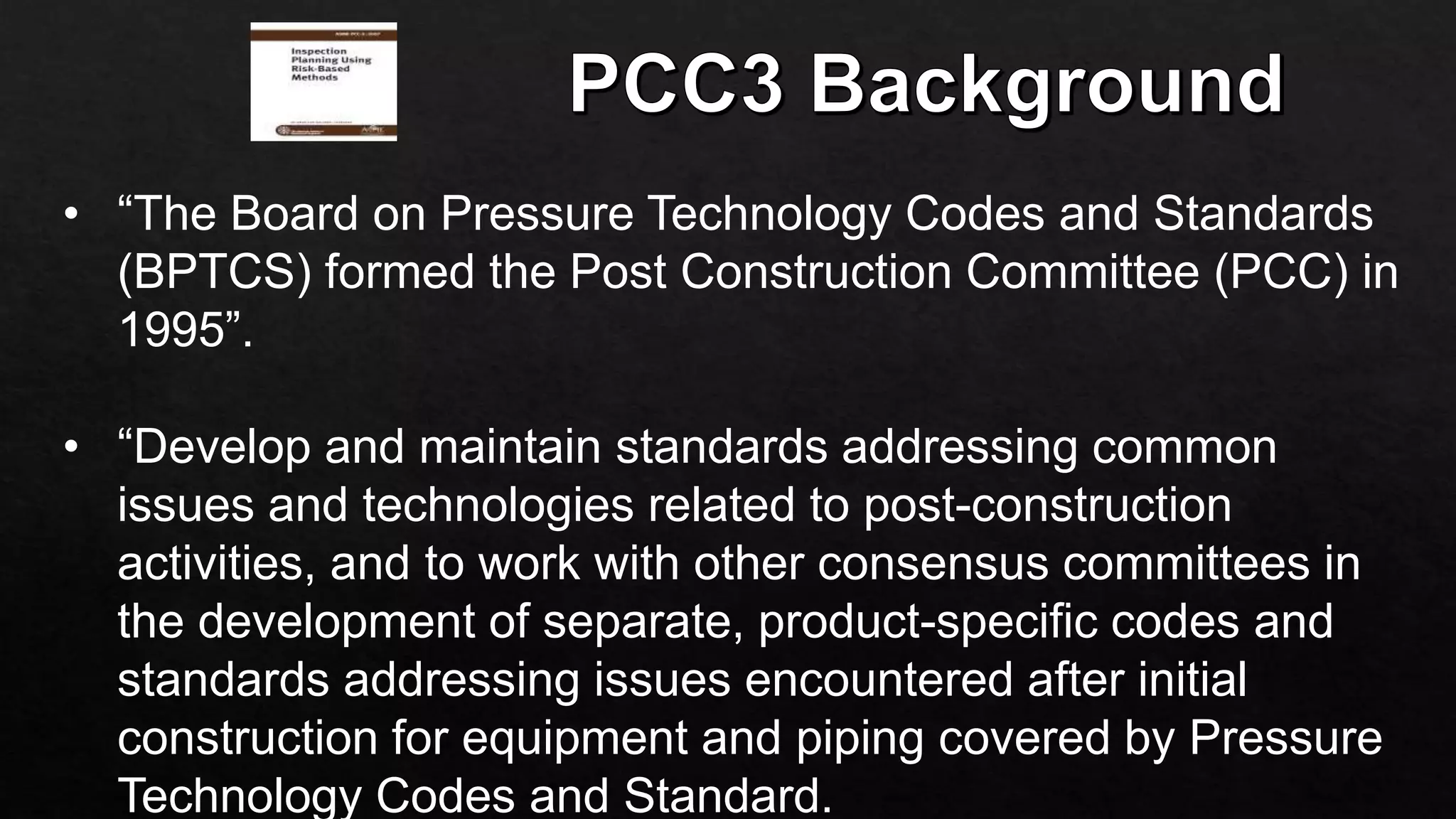 Introduction asme pcc3 inspection planning using risk based methods | PPT