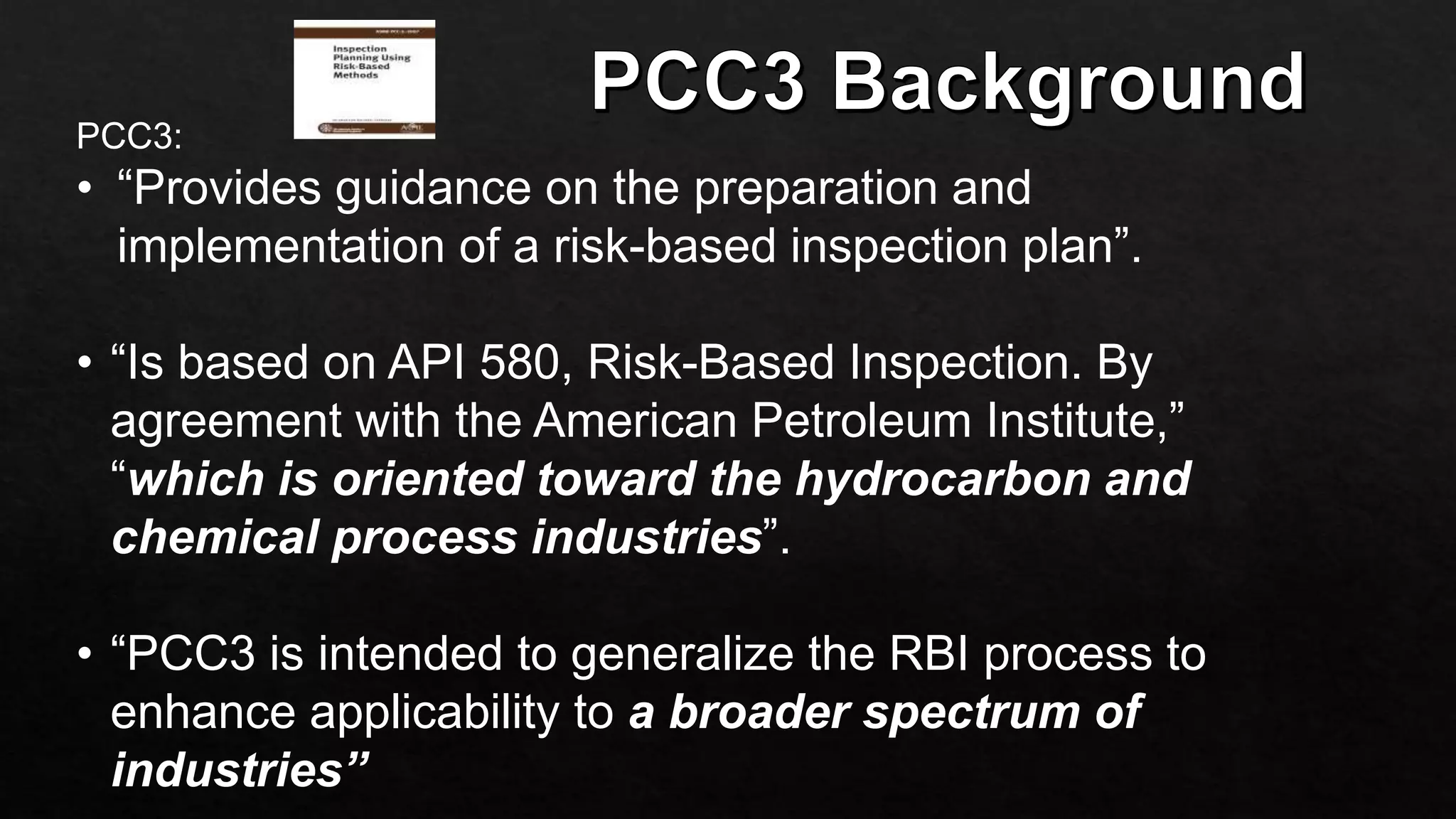 Introduction asme pcc3 inspection planning using risk based methods | PPT
