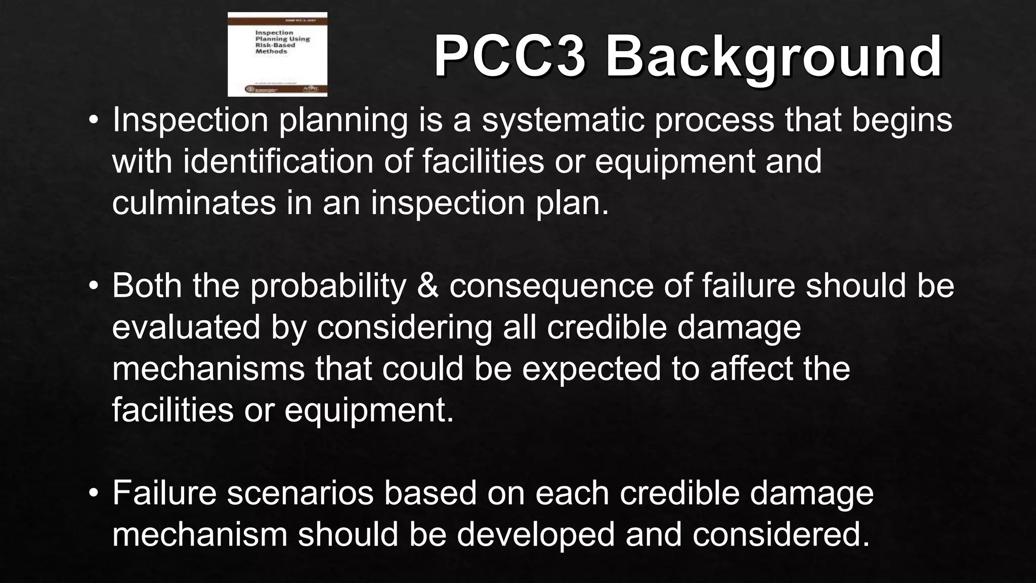 Introduction asme pcc3 inspection planning using risk based methods | PPT
