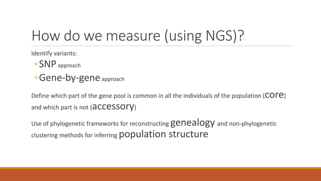 Toolbox For Bacterial Population Analysis Using Ngs Ppt
