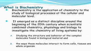 Introduction of biochemistry | PPT
