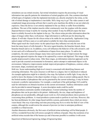 Introduction to Bionics Vineesh | PDF