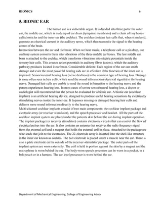 Introduction to Bionics Vineesh | PDF