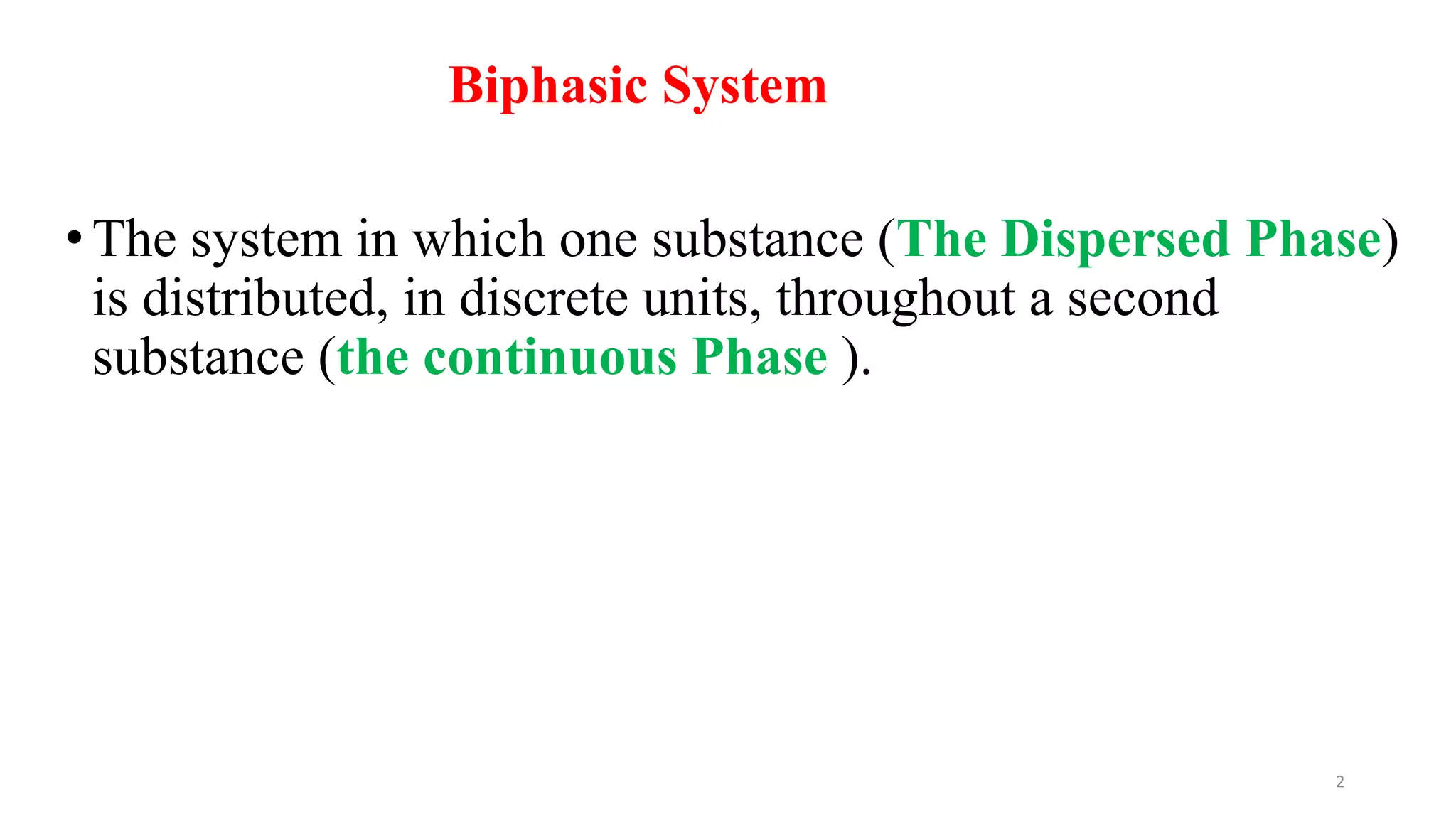 Introduction biphasic system suspension emulsion | PPT