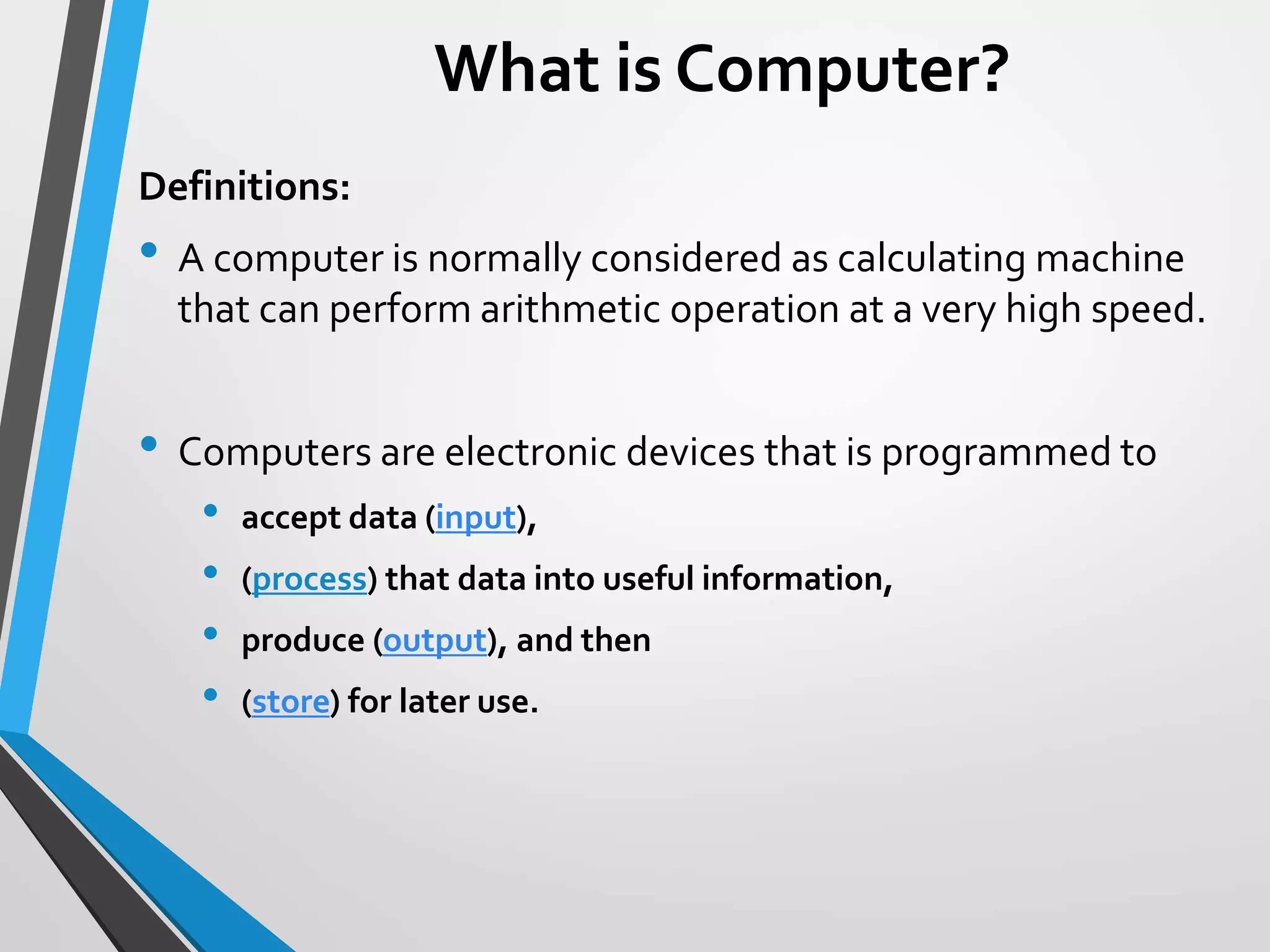 Introduction and brief history of computers | PPTX