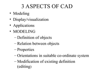introduction cad detailed description ppt | PPT