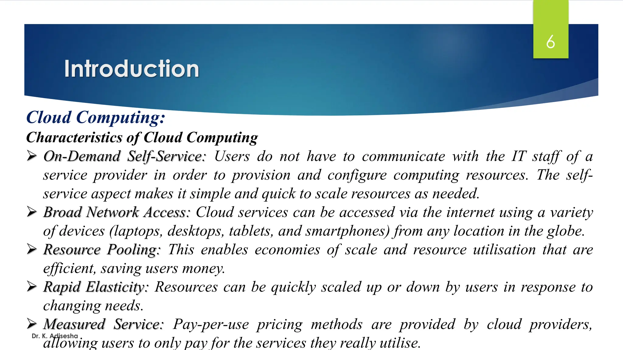 Unit 1: Introduction Cloud Computing-PPT by Dr. K.Adisesha | PDF