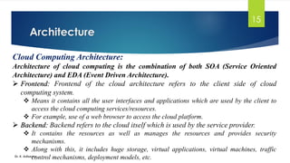Introduction CC-Cloud Architecture and Models by Dr. K. Adisesha | PDF