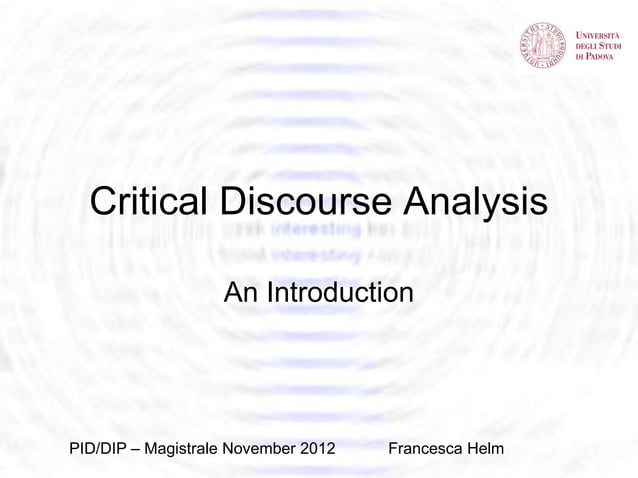 Introduction cda pid2012 | PPT