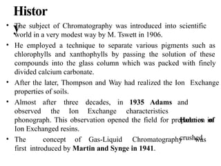Introduction chromatography. Types of chromatographic techniques | PPTX
