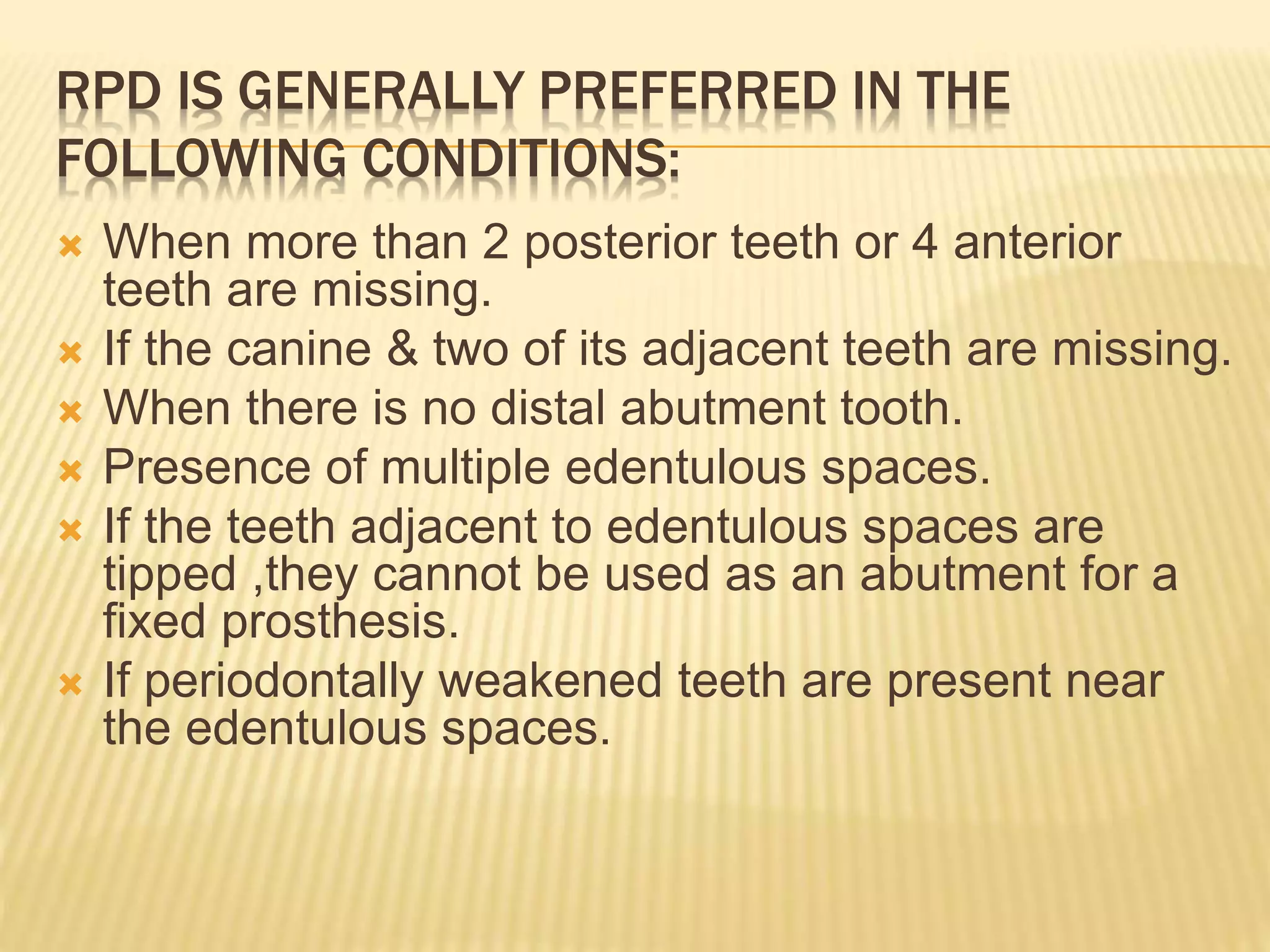 Introduction & classification of removable partial denture | PPTX