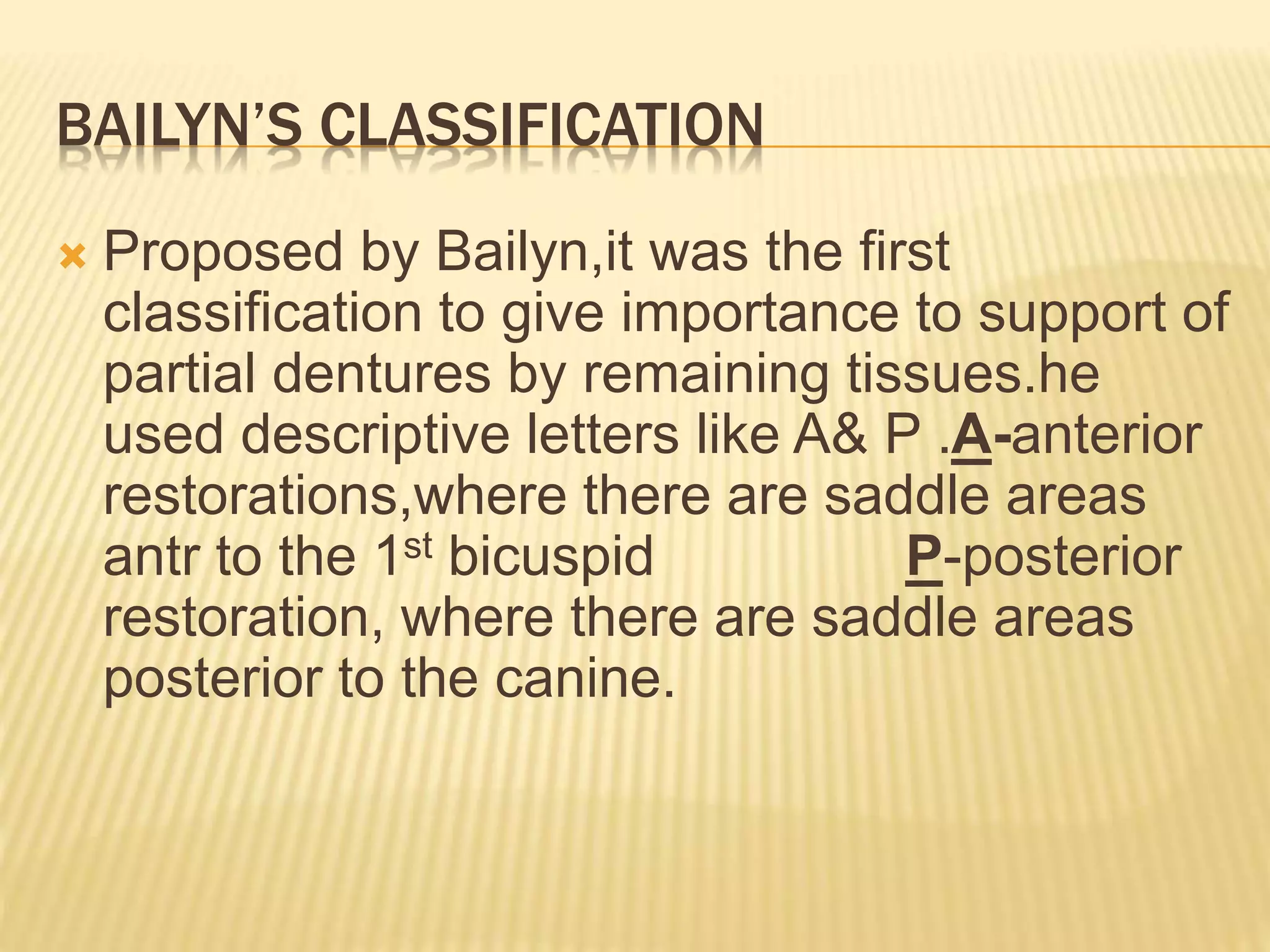 Introduction & classification of removable partial denture | PPTX