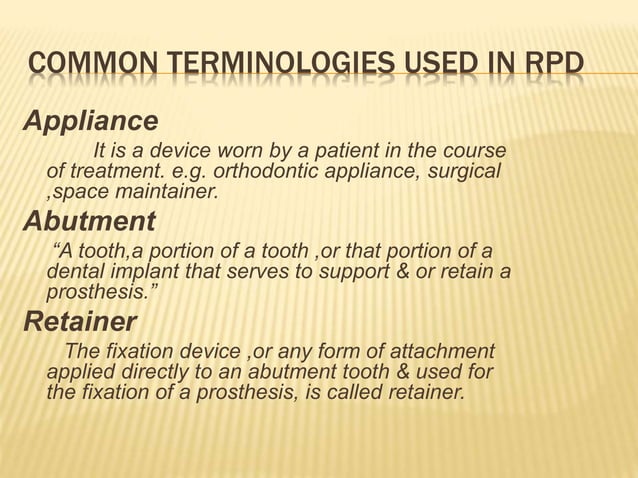 Introduction & classification of removable partial denture | PPTX