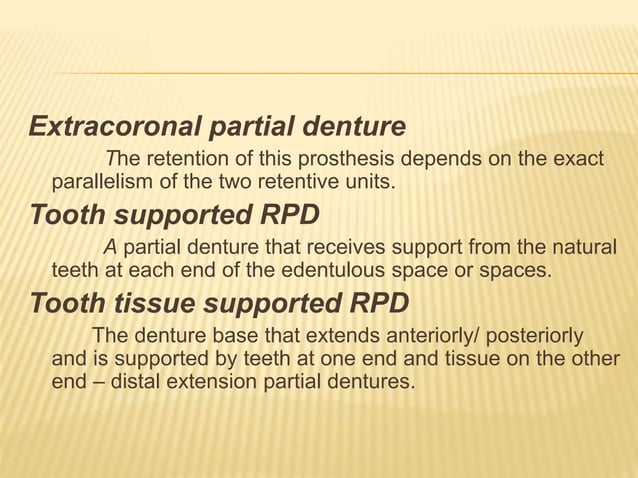 Introduction & classification of removable partial denture | PPTX