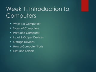 Introduction Computer for a Beginner Level | PPTX