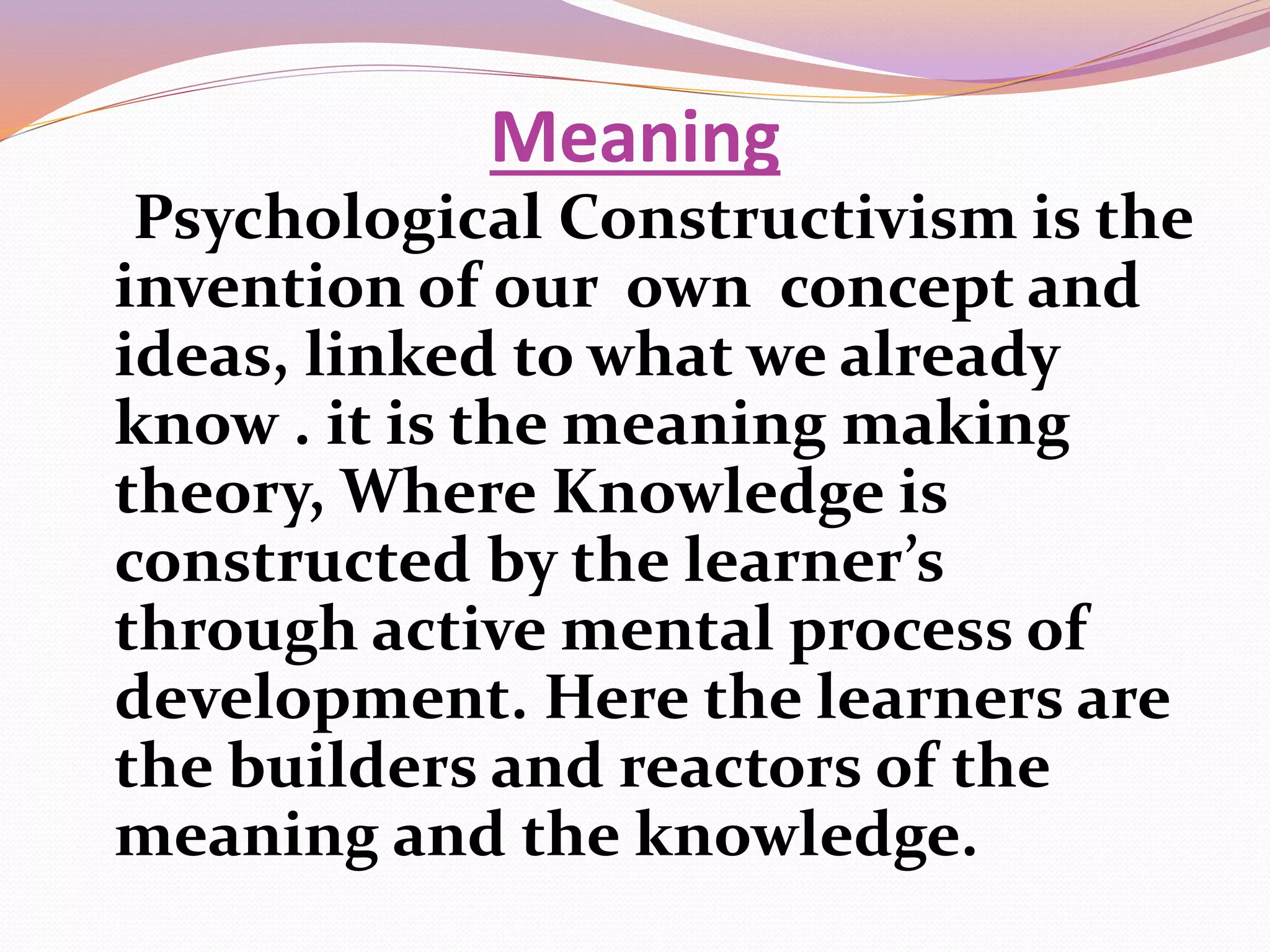 Introduction constructivist | PPTX | Educational Assessment | Education