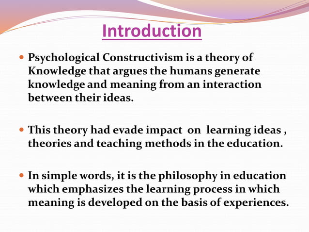 Introduction constructivist | PPTX | Educational Assessment | Education