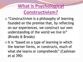 Introduction constructivist | PPTX