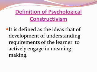 Introduction constructivist | PPTX