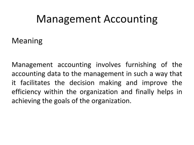 Introduction Cost Management Accounting | PPT