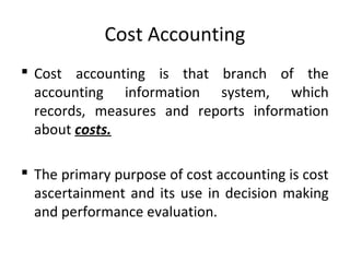Introduction Cost Management Accounting | PPT