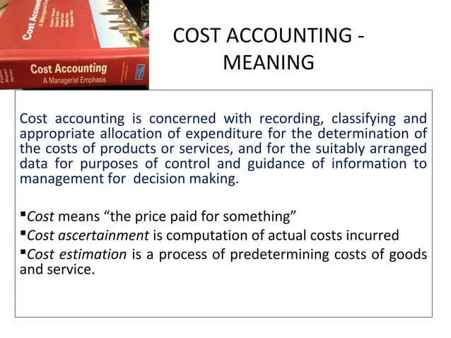 Introduction Cost Management Accounting | PPT