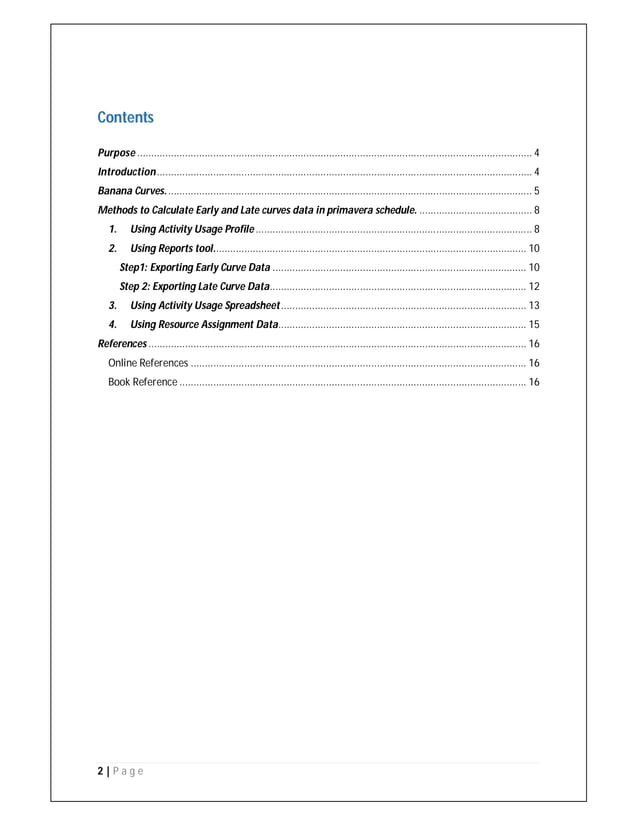 Introduction, development and analysis of banana curve in project ...