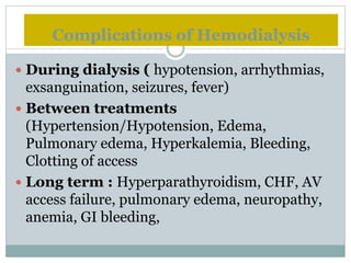 INTRODUCTION dialysis chapter types .pptx | First Aid | Injuries