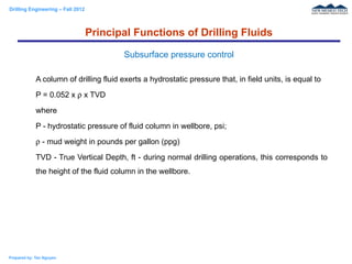 Introduction Drilling Fluids Oil and Gas | PPTX