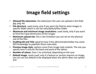 Introduction to Drupal 7 - Content types and fields | PDF