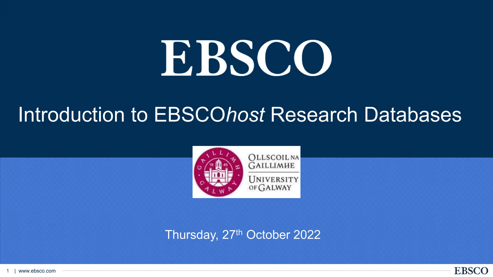 Introduction to EBSCOhost Research databases | PPTX