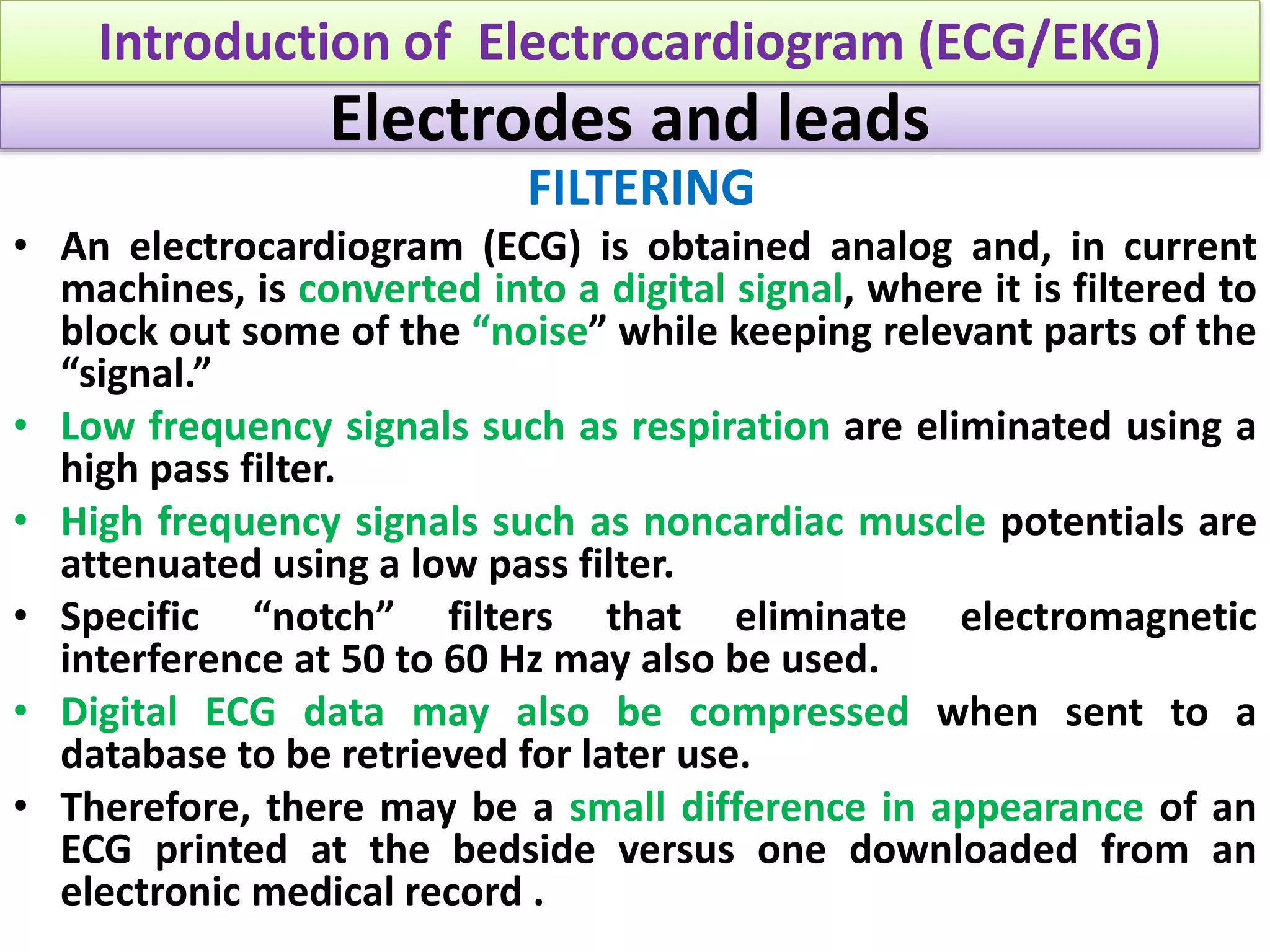 Fundamentals of ECG -Introduction | PPSX