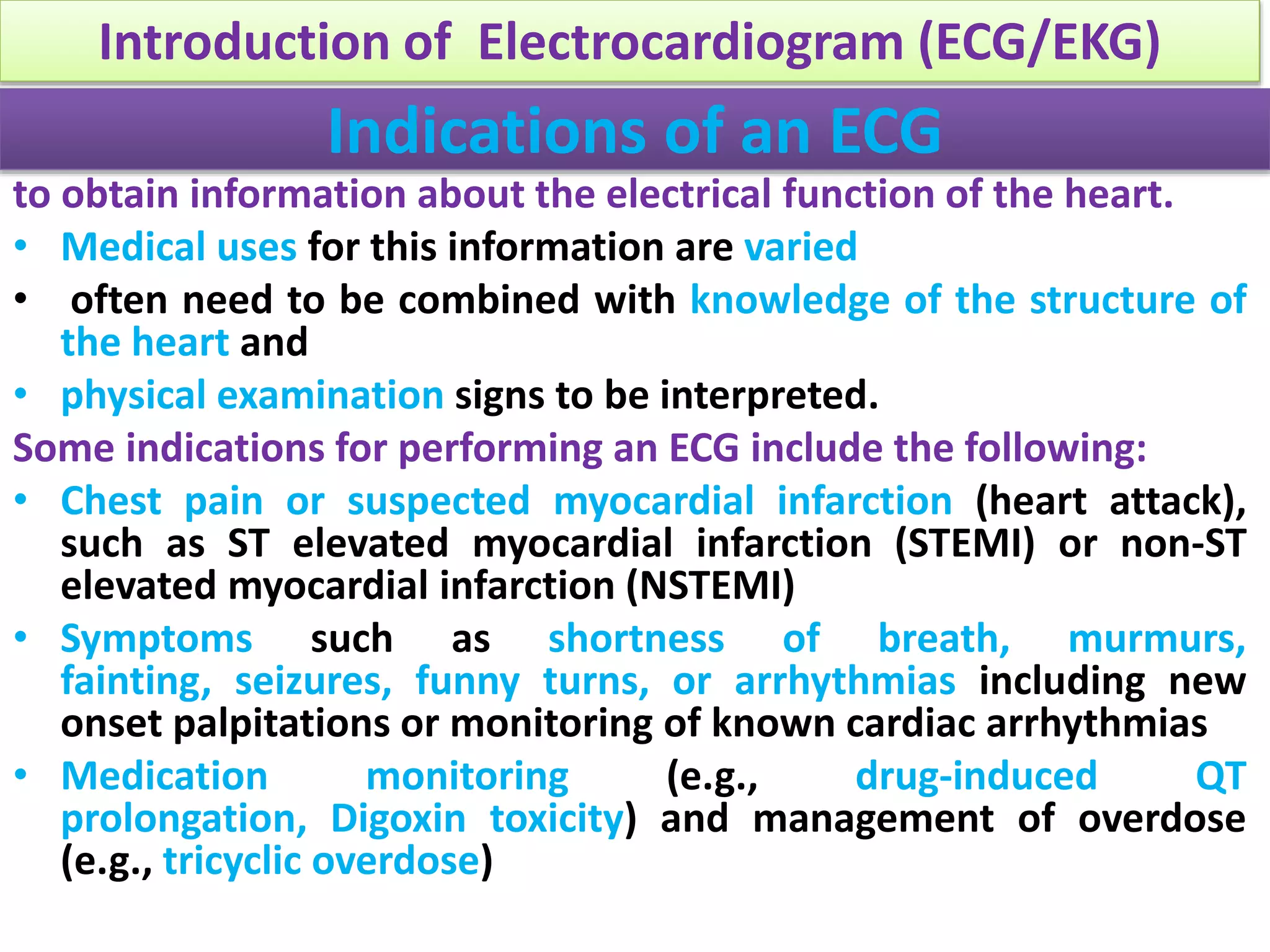 Fundamentals of ECG -Introduction | PPSX