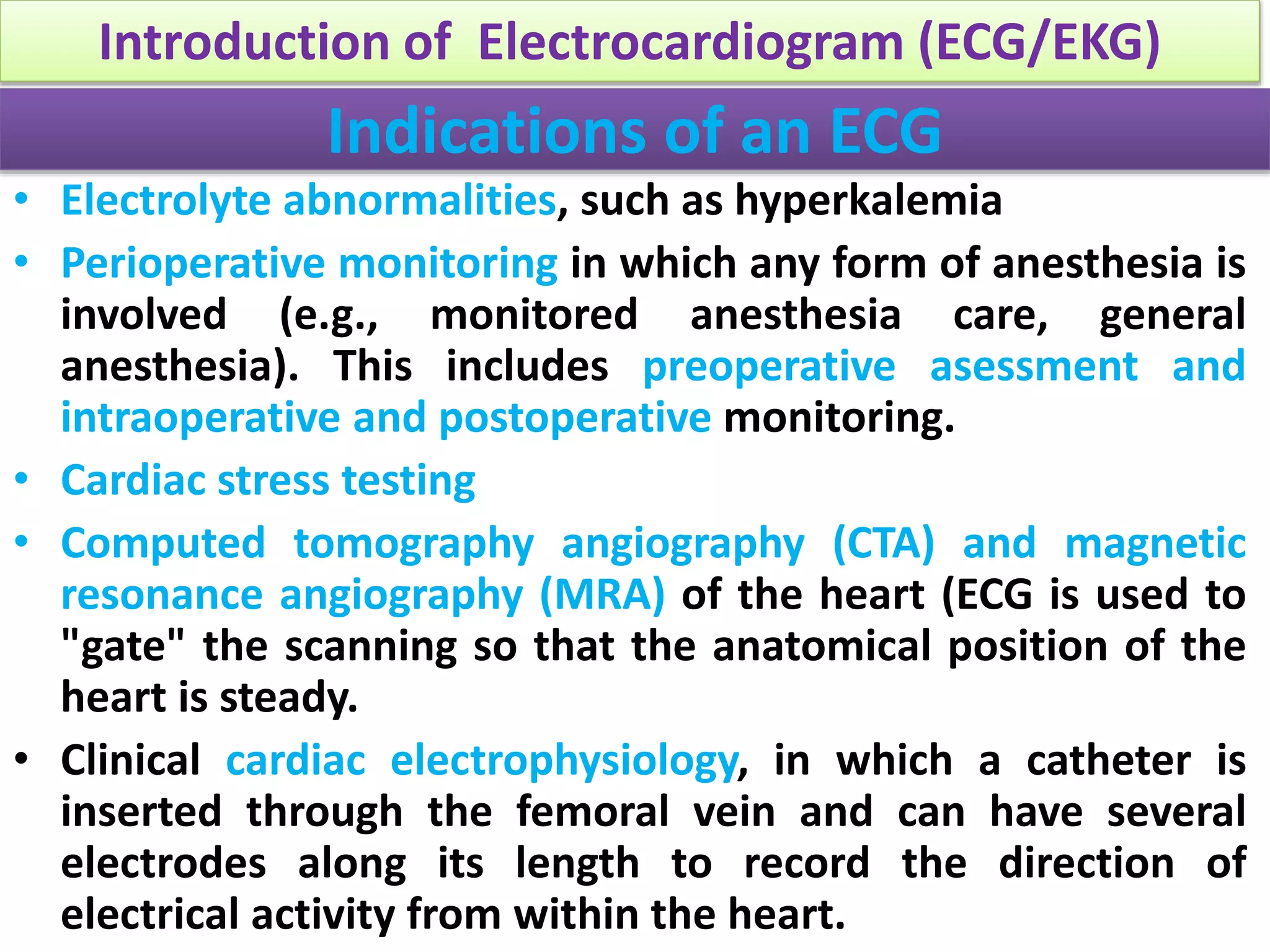 Fundamentals of ECG -Introduction | PPSX