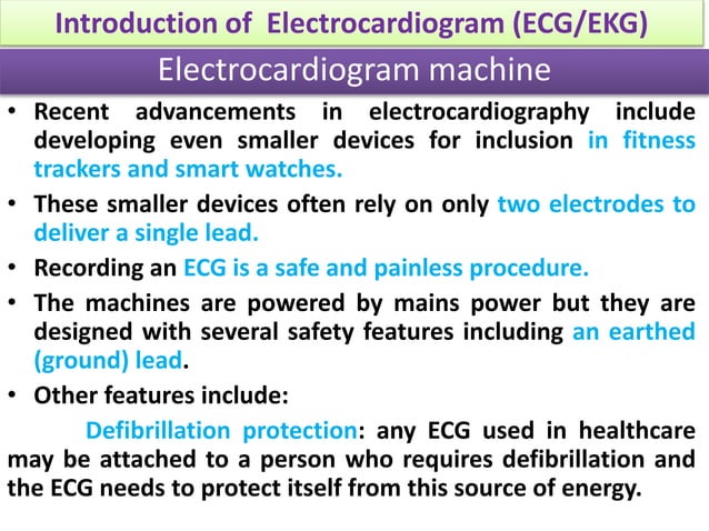 Fundamentals of ECG -Introduction | PPSX