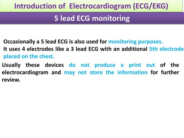 Fundamentals of ECG -Introduction | PPSX