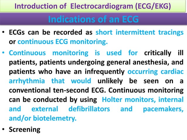 Fundamentals of ECG -Introduction | PPSX