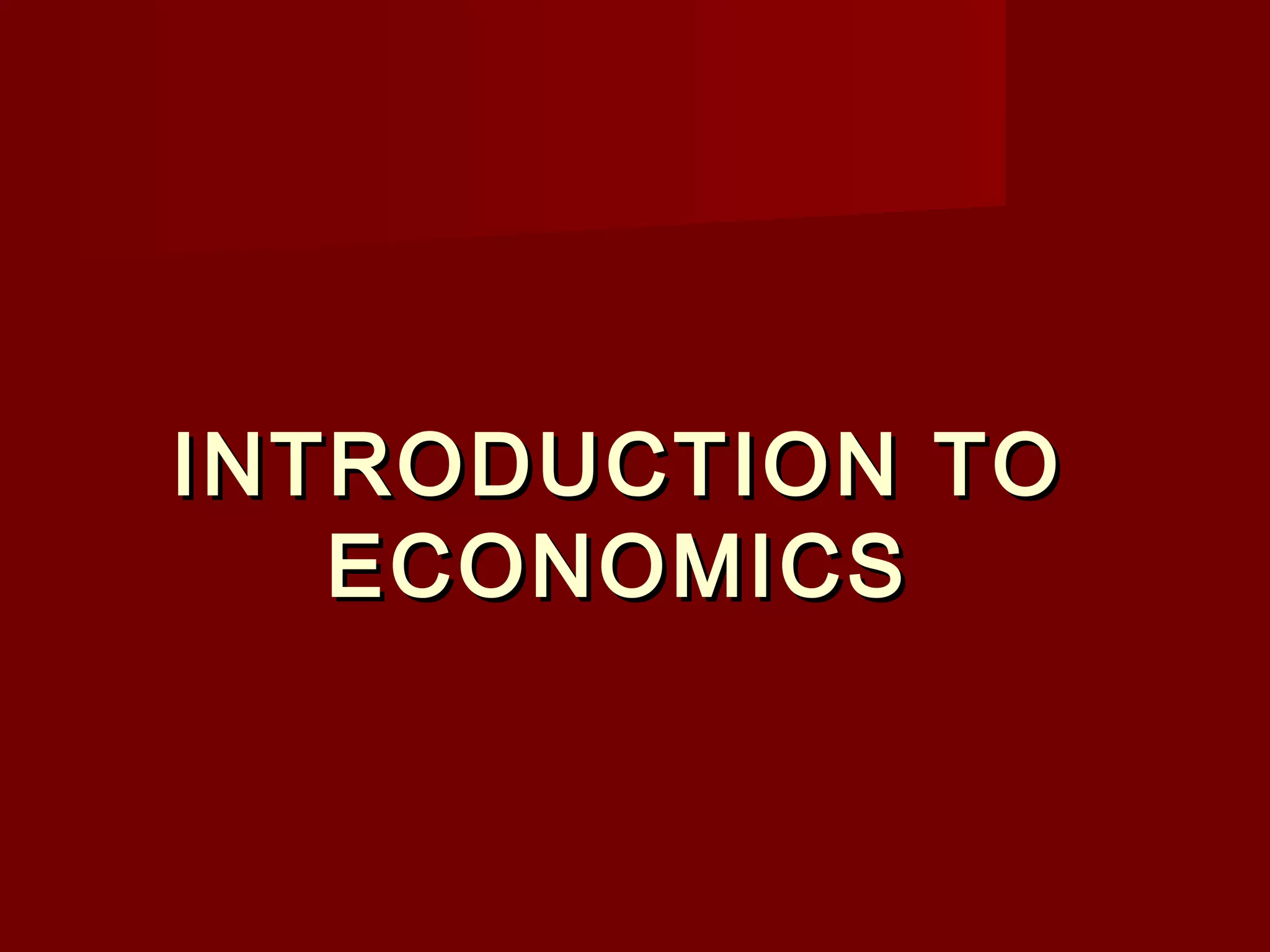 Introduction Economics | PPT