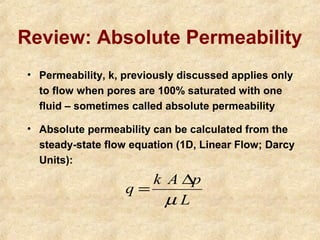 Introduction Effective Permeability & Relative Permeability | PPT