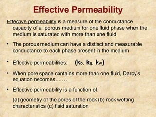 Introduction Effective Permeability & Relative Permeability | PPT