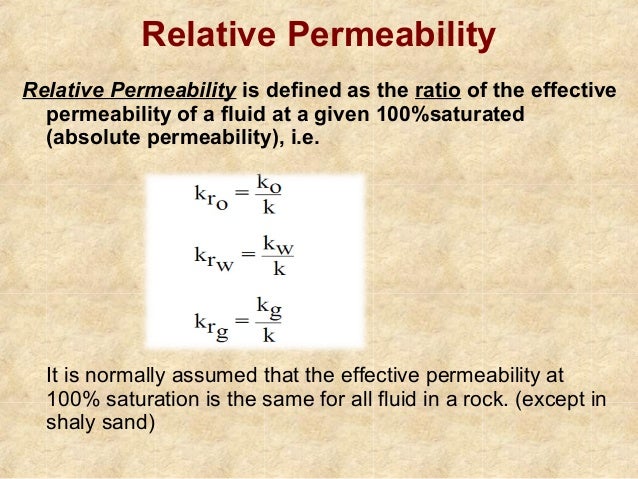 Introduction Effective Permeability & Relative Permeability