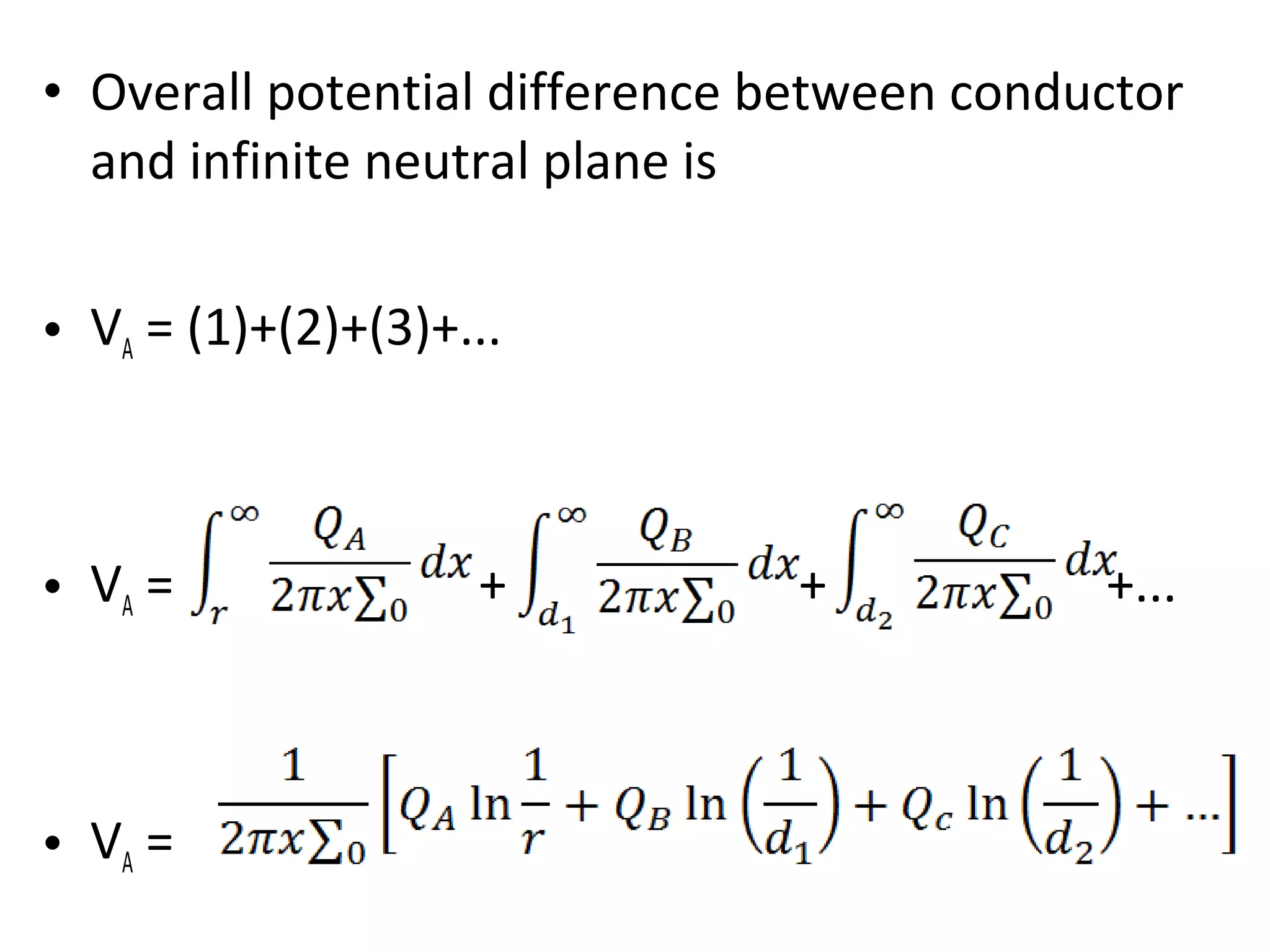 Introduction electrical field of a long straight conductor potential difference between two ...