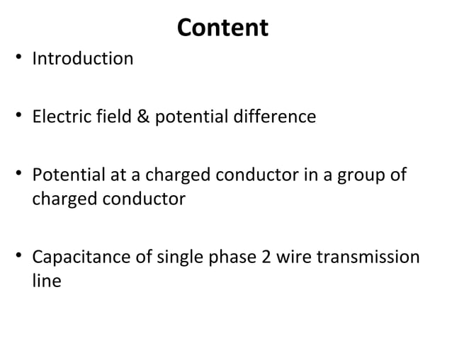 Introduction electrical field of a long straight conductor potential ...