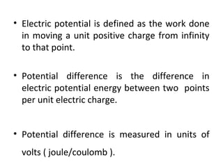 Potential Difference Definition