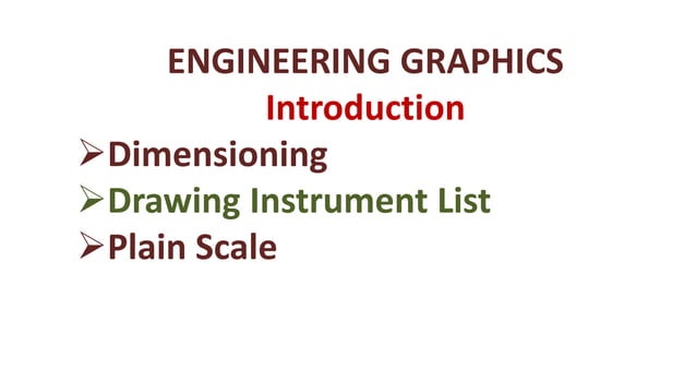 Dimensioning System Engineering Graphics | PPT