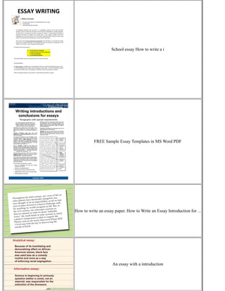 Introduction Essay Help | PDF