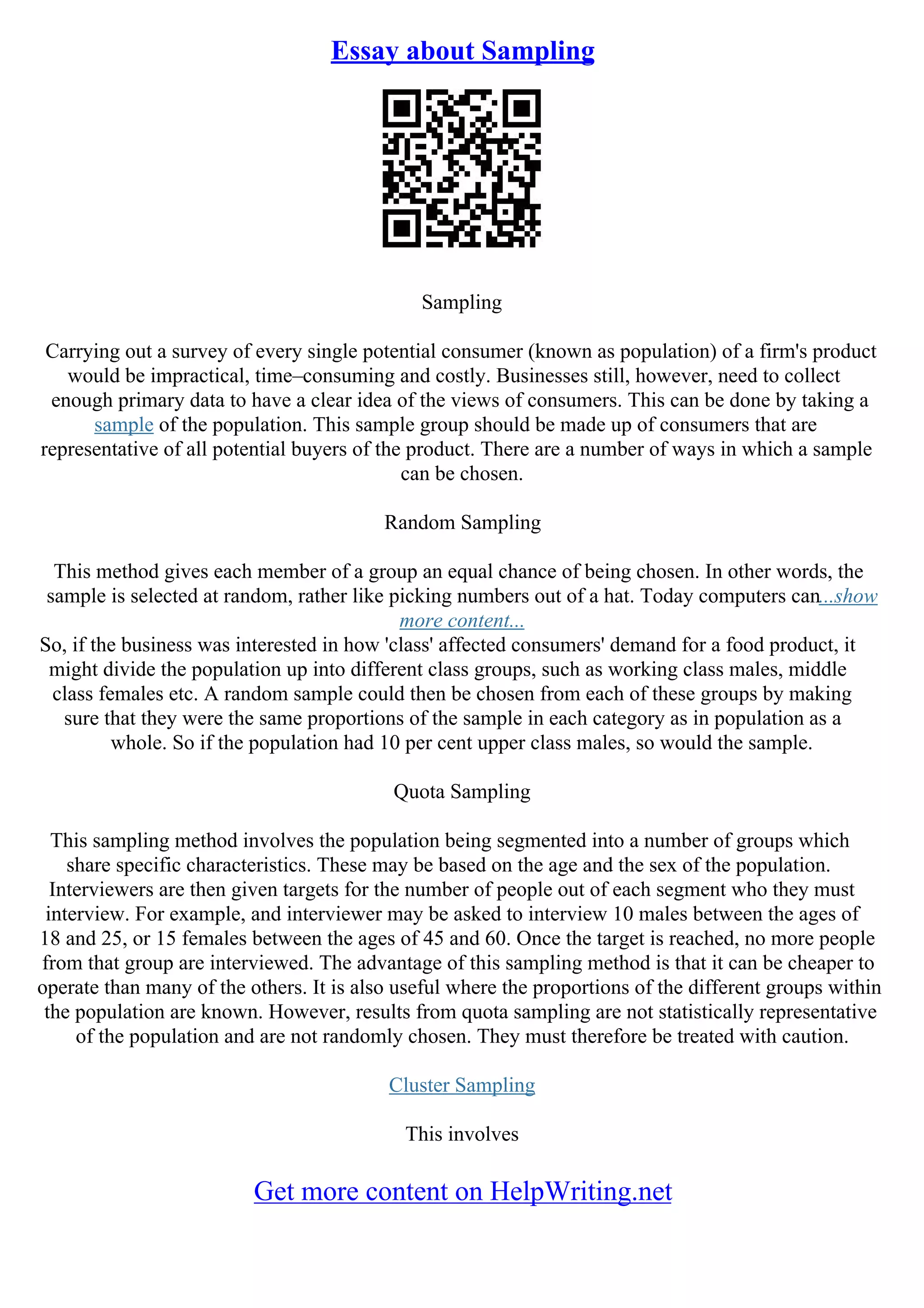 Introduction Essay Samples | PDF