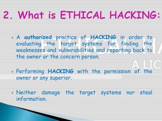 Introduction ethical hacking | PPTX